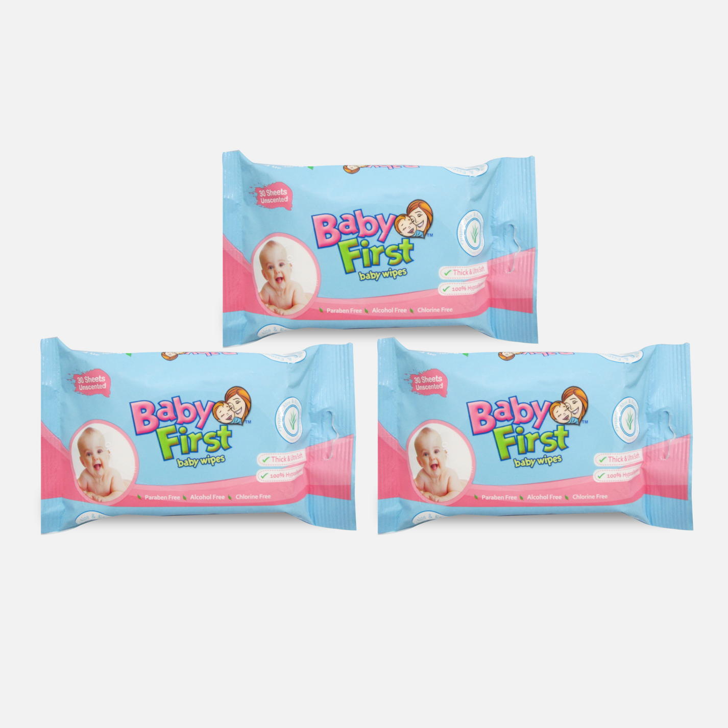 Baby First Baby Wipes 30 Sheets 3 Packs (90 Sheets) – Heavenly