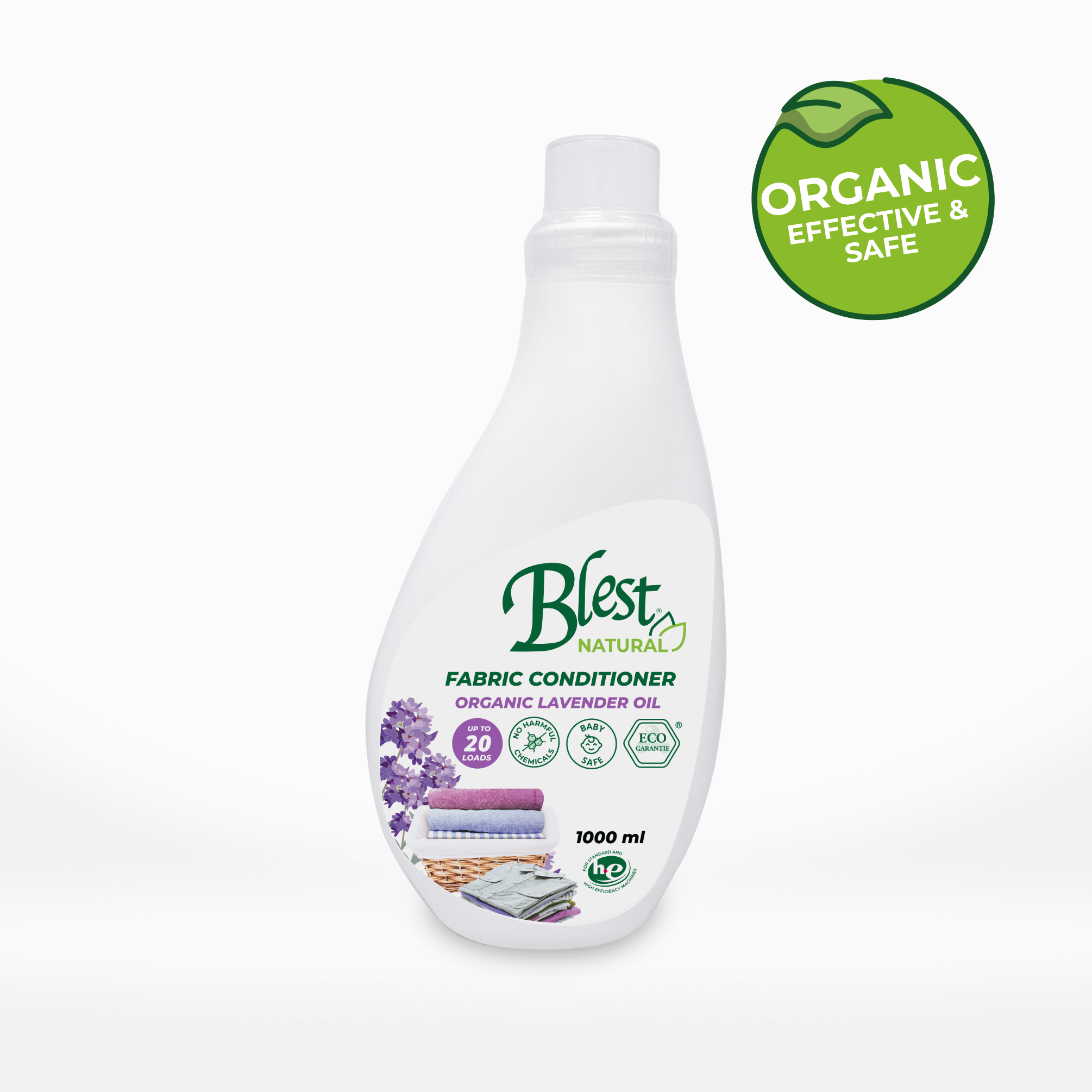 Blest Natural Fabric Conditioner - Organic Lavender Oil 1000ml – Heavenly