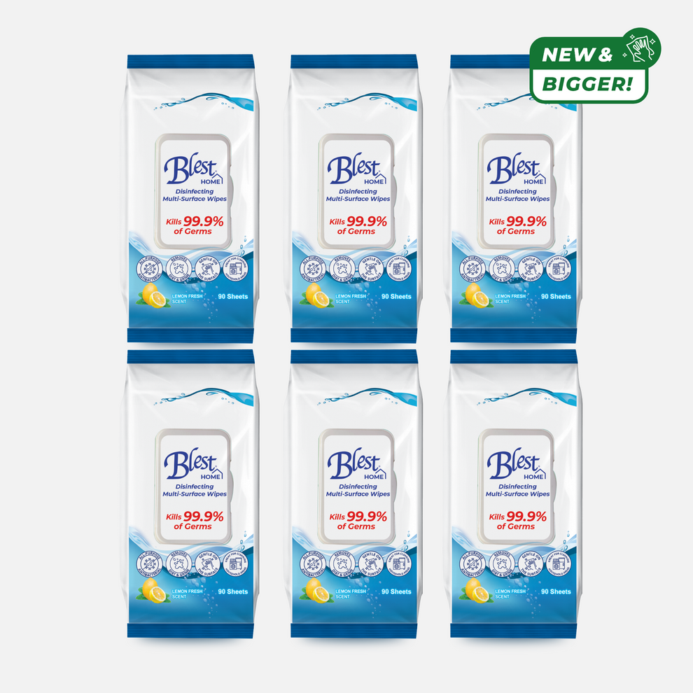 Blest Home Disinfecting Multi-Purpose Wipes 90 Sheets x 6 Packs (540 S ...