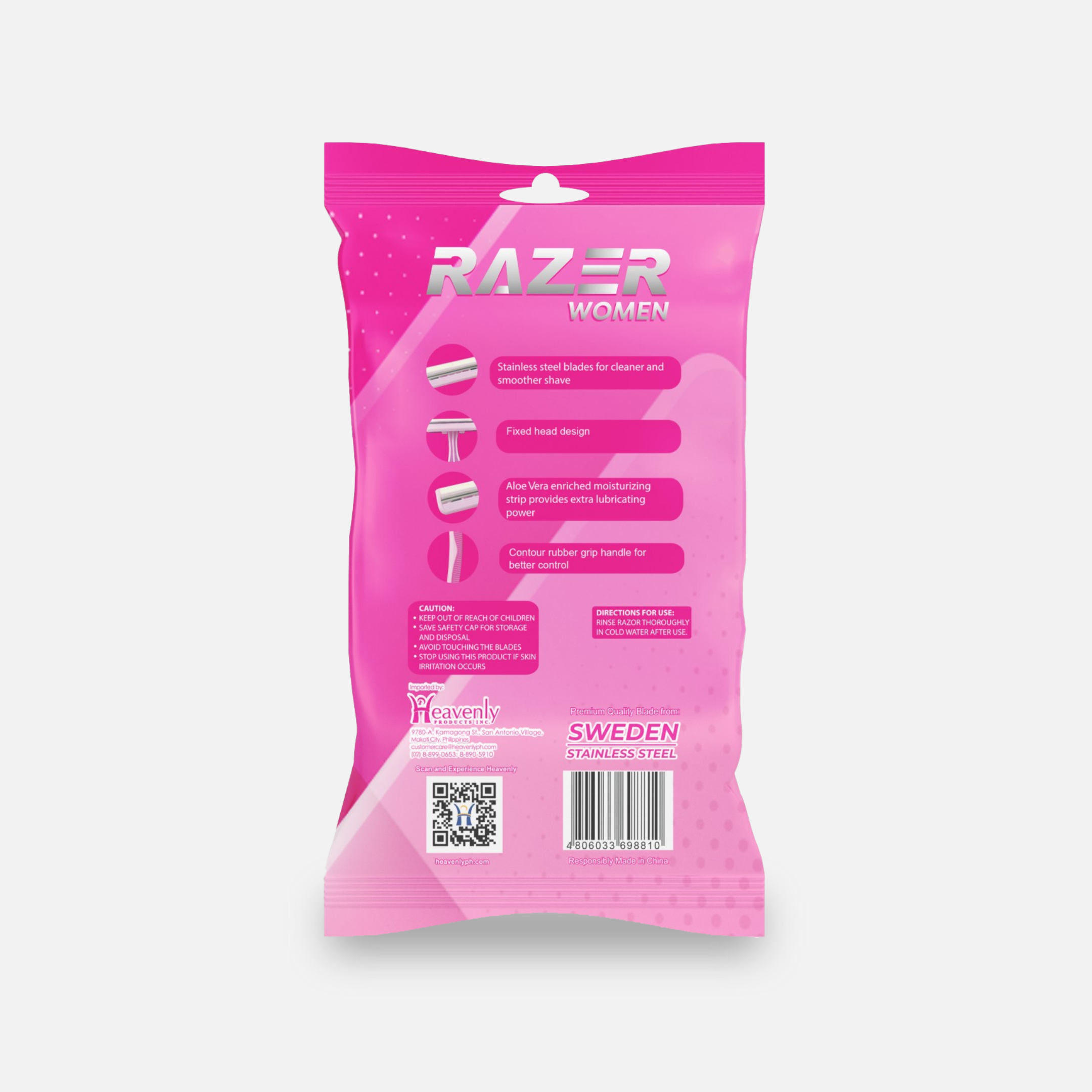 Razer Women Twin Blade Disposable Razor 5+1 – Heavenly