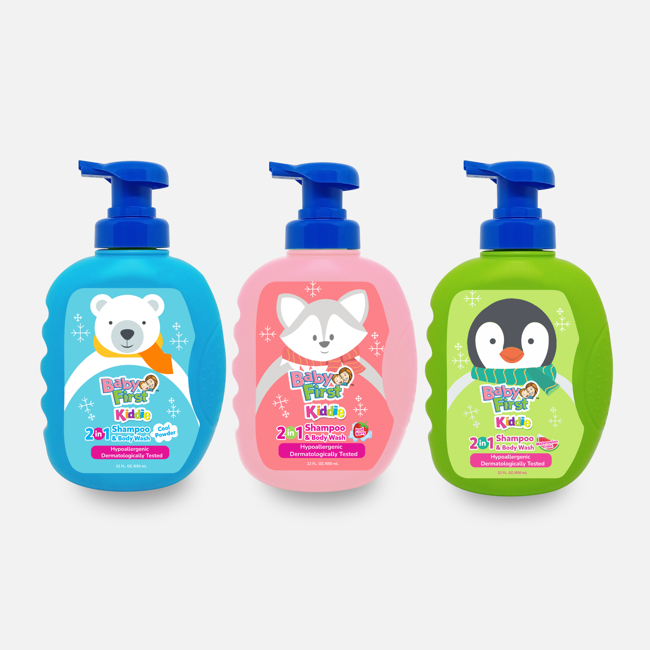 Baby First Kiddie Arctic 2in1 Shampoo and Body Wash 650ml All Scent ...