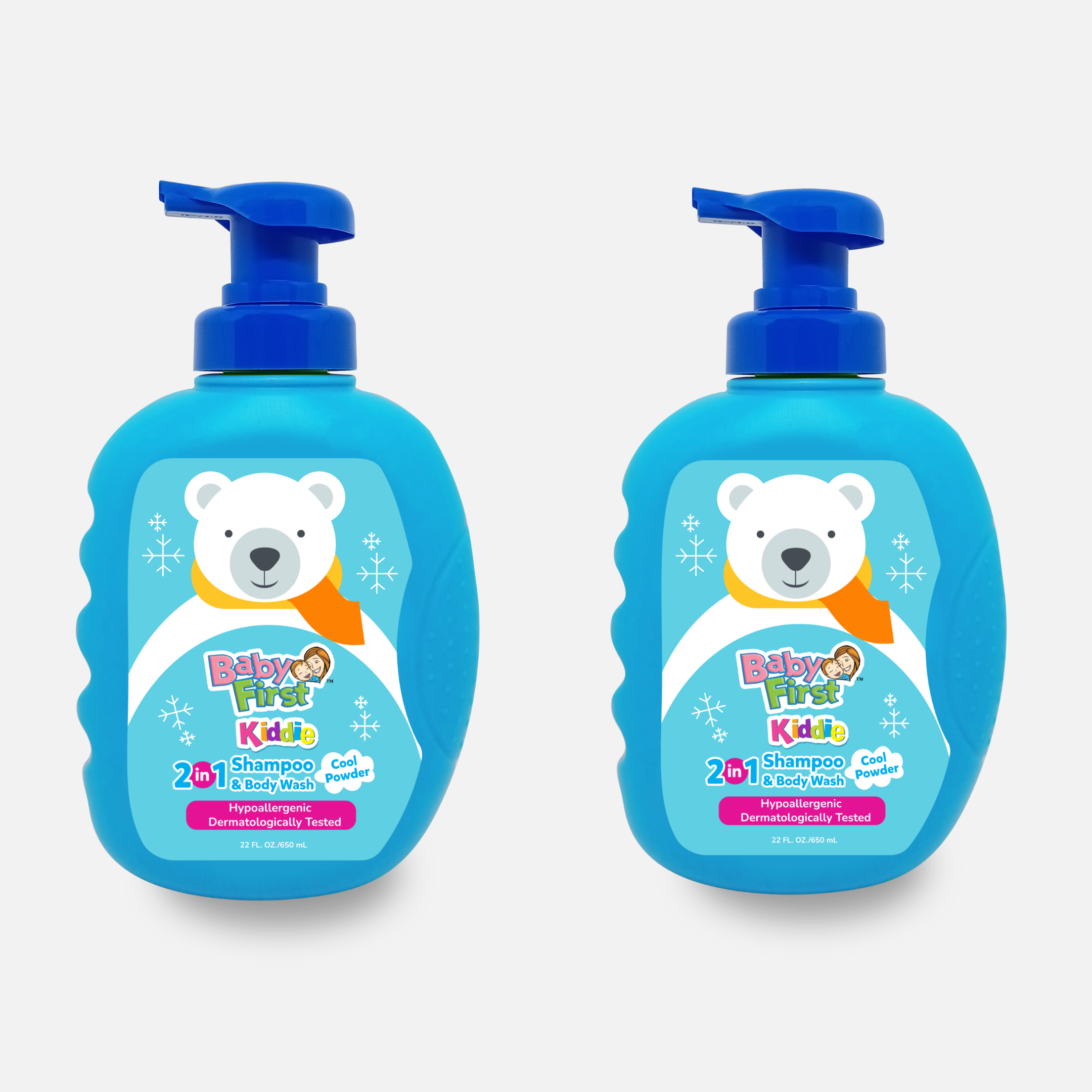 Baby First Kiddie Arctic 2in1 Shampoo and Body Wash 650ml Cool Powder ...