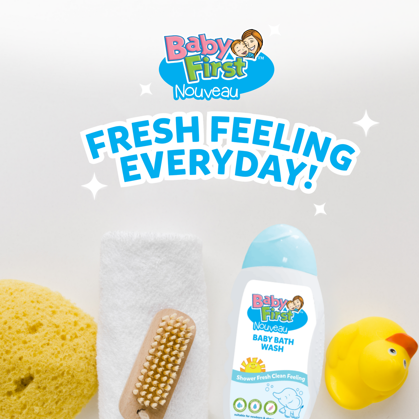 Baby First Nouveau Baby Bath Wash 300ml Milk Scent – Heavenly