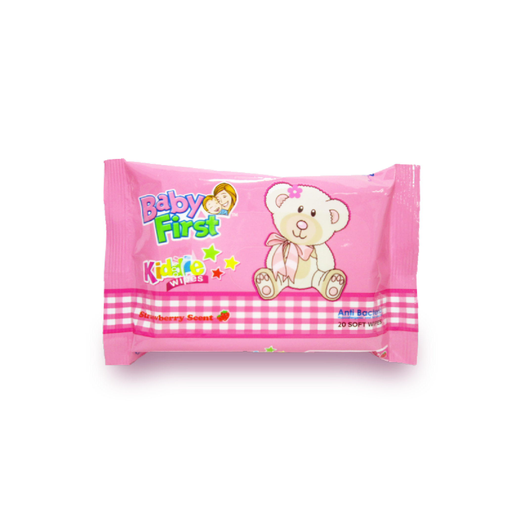 Baby First Kiddie Wipes 20 Sheets Strawberry Scent – Heavenly